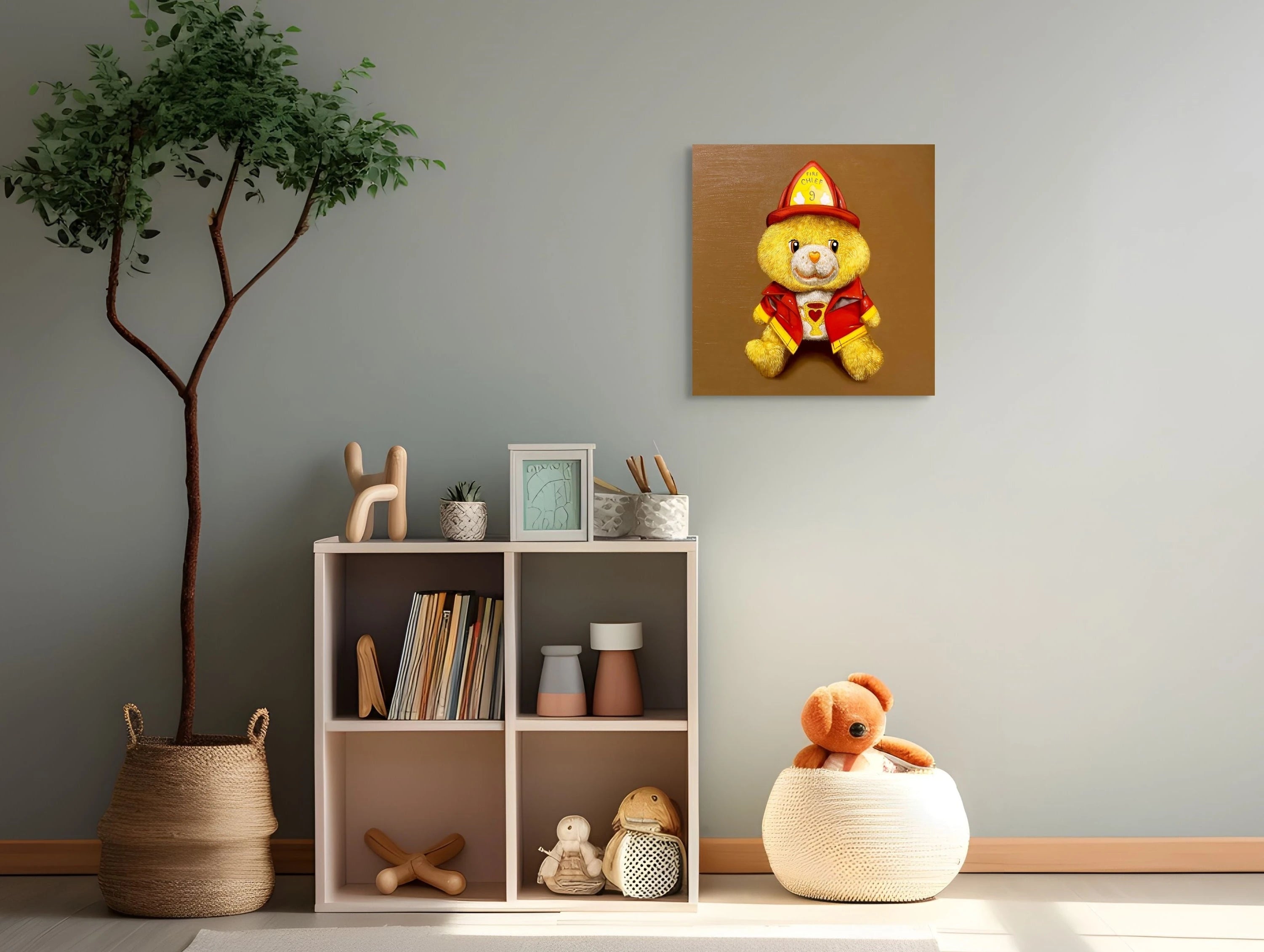 Ian Bertolucci : Care Bear Firefighter | Signature Fine Art
