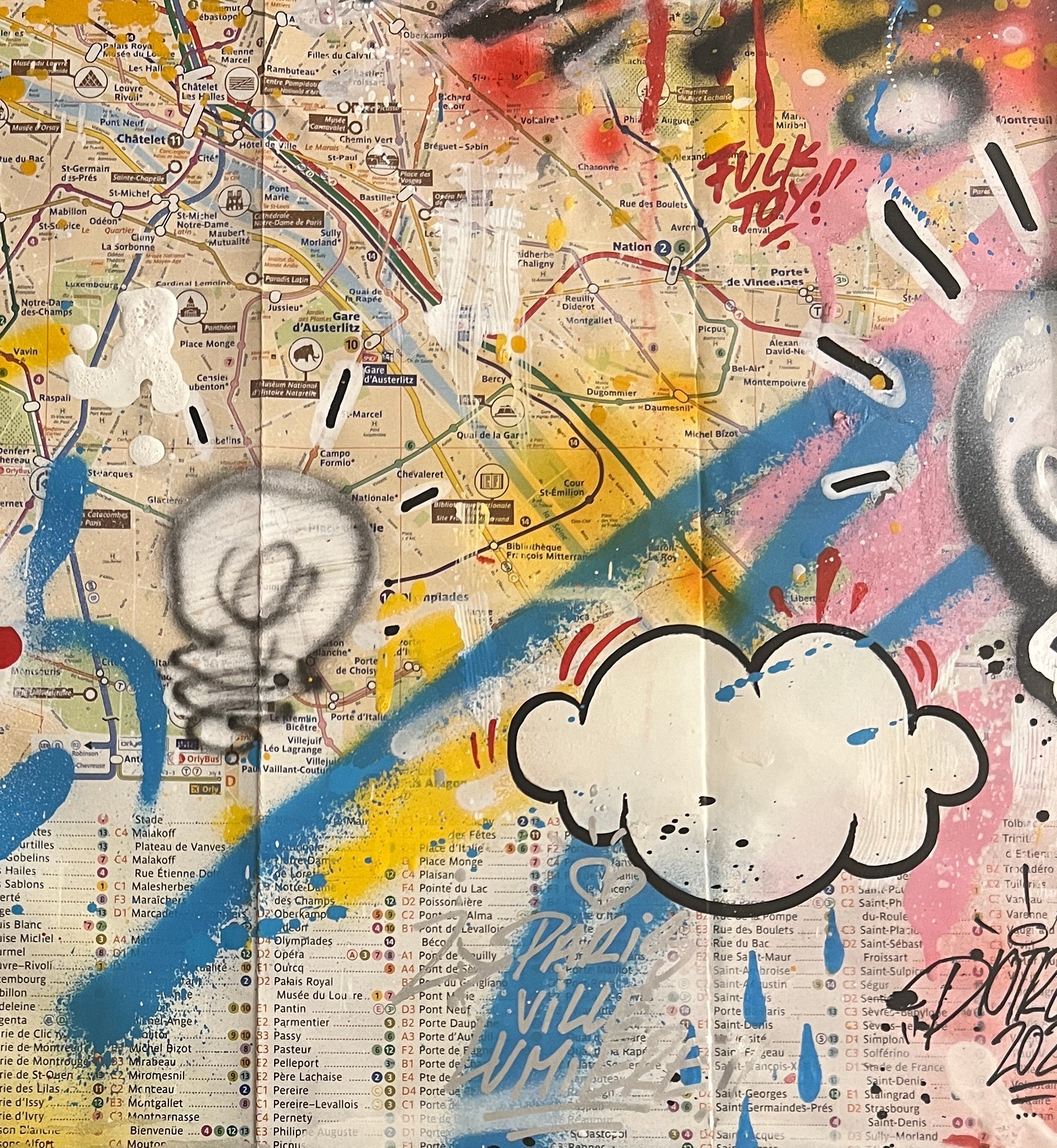 Piotre : Paris Subway Map II (Unique) | Signature Fine Art